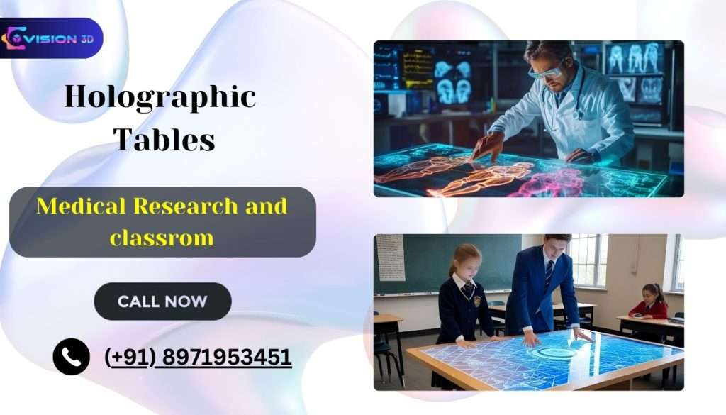 Holographic Table for Medical, Real Estate & Classroom Use