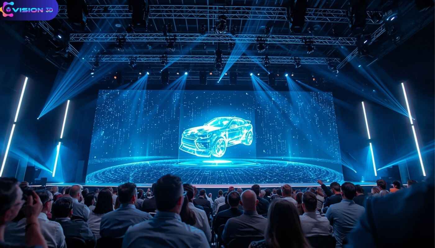 Hologram Projection Screen for Product Launch Promotions.